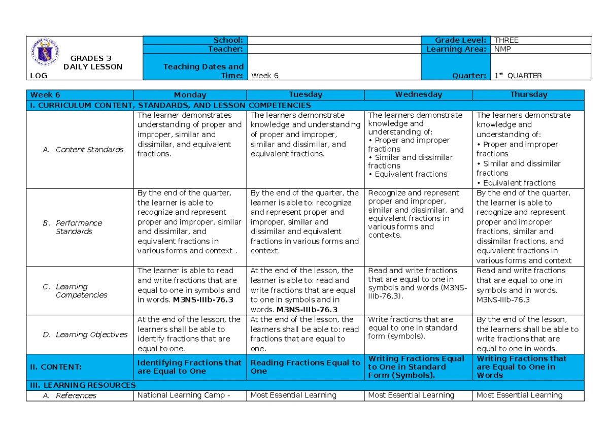HGP 3 Week 6 - Lesson Plan on Family Structures in Homeroom Guidance ...