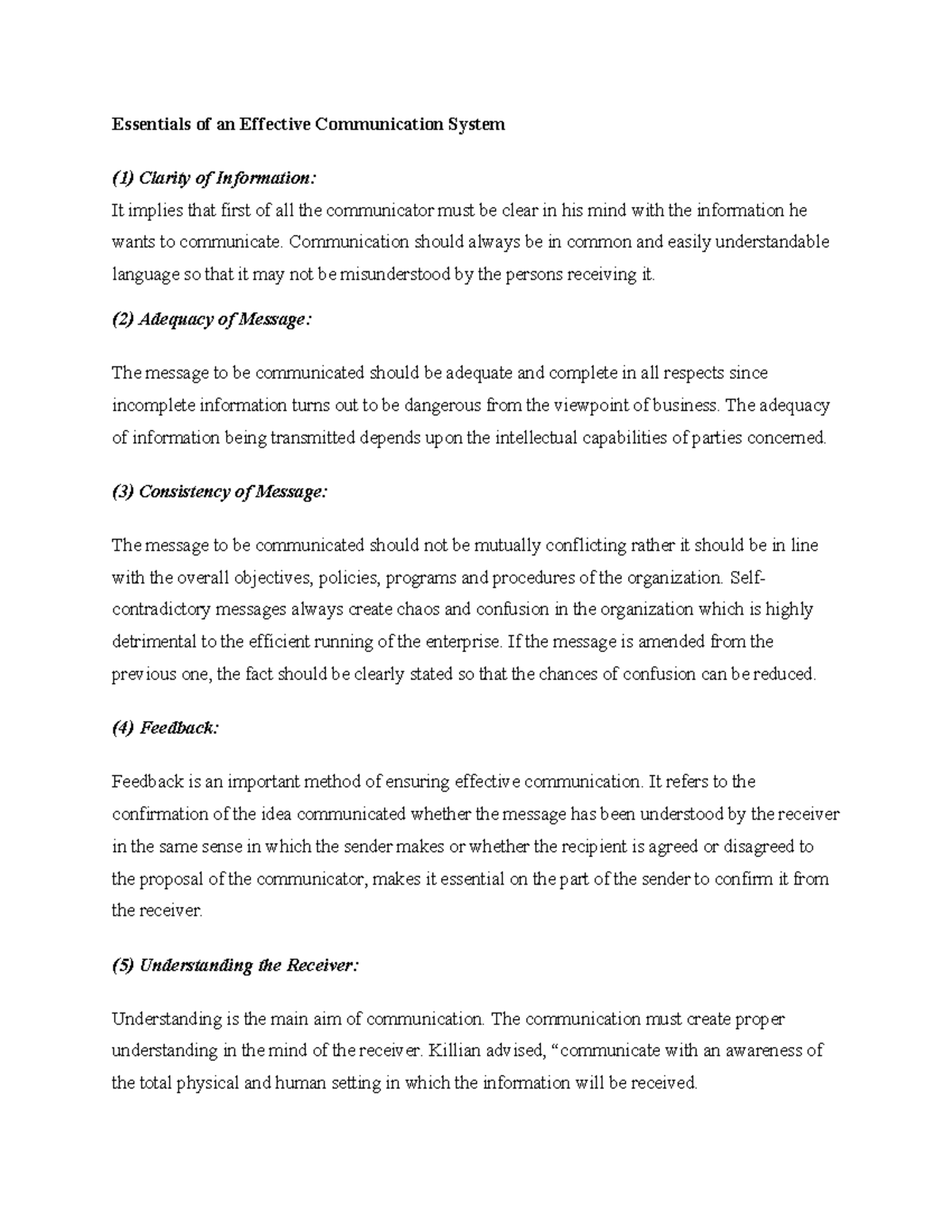 Effective Communication System Essentials: Key Components & Types - Studocu