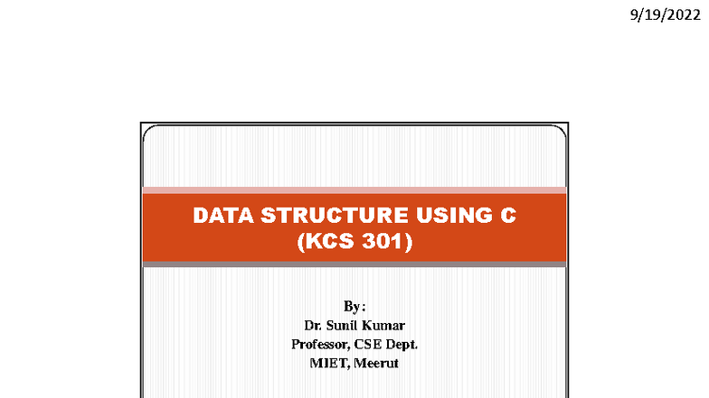 BCS301 Data Structure: UNIT 2 - Stacks, Recursion & Implementation ...