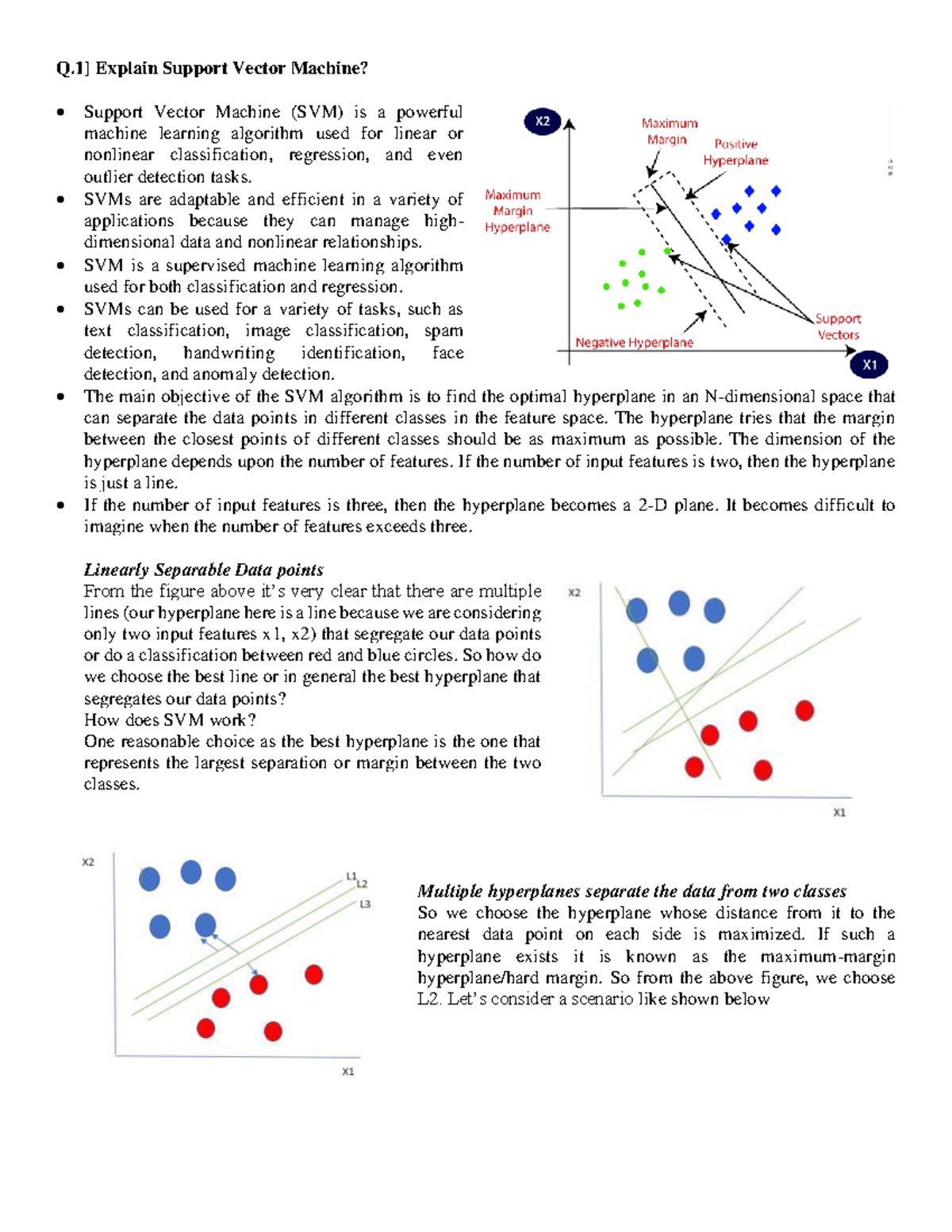ML IAT2 - Internal Assessment on Support Vector Machines and Clustering ...