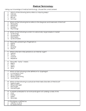 Medical Terminology Ch. 7 - Medical Terminology: Chapter 7 Pt. 1 The ...