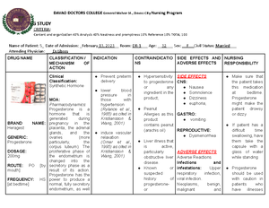 D5IMB - Drug study - Name of Patient: Fritzanhatager, NDJJ Date of ...