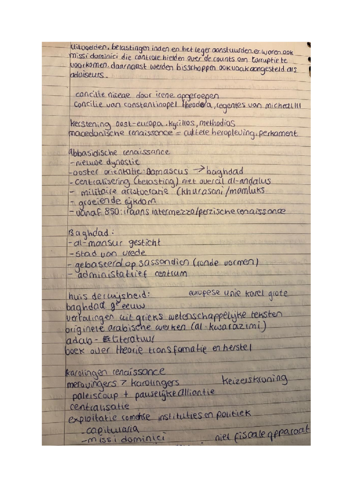 Aantekeningen Werkcollege Middeleeuwen: Politiek en Cultuur - Studeersnel