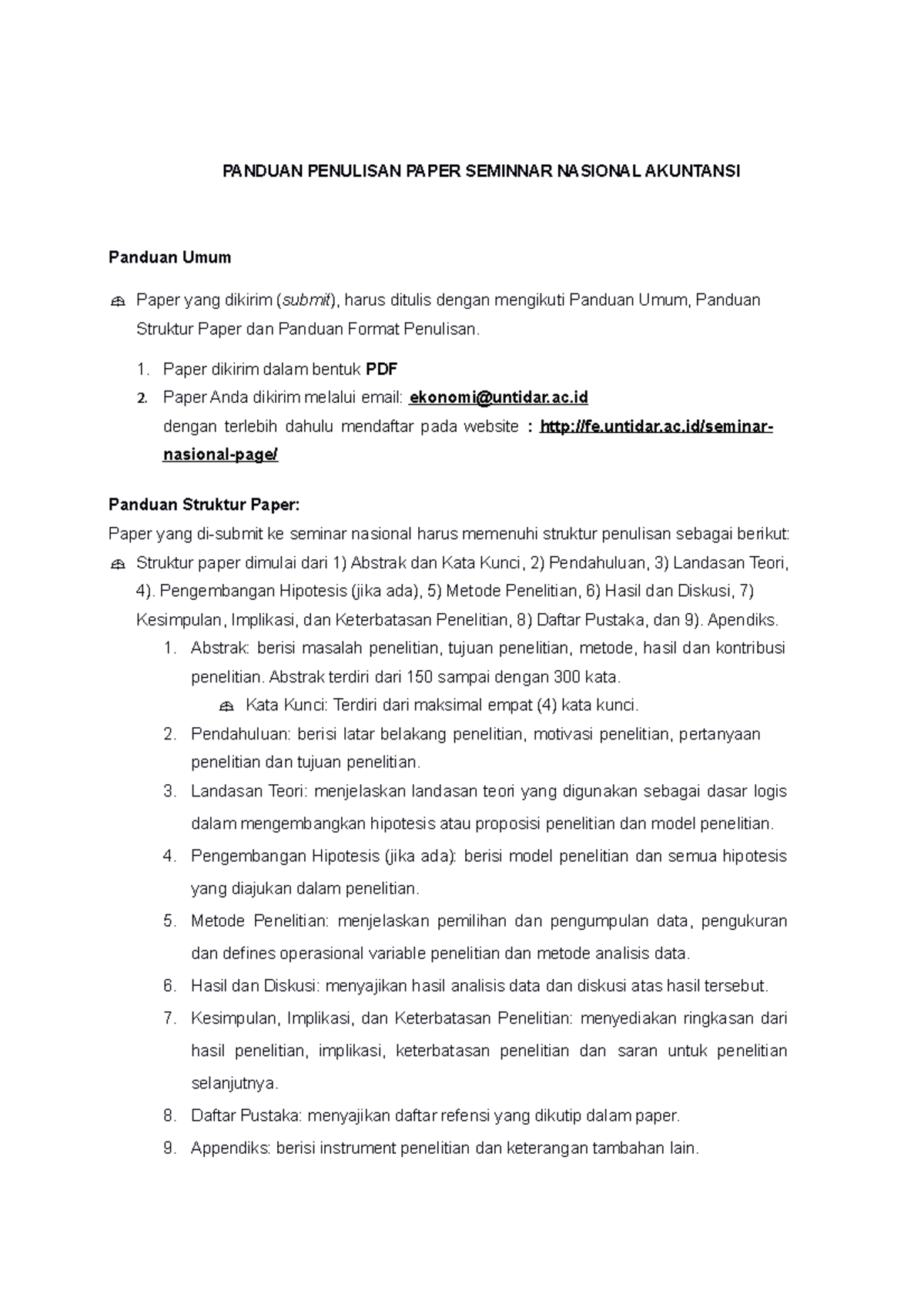 Panduan-penulisan-paper - PANDUAN PENULISAN PAPER SEMINNAR NASIONAL ...