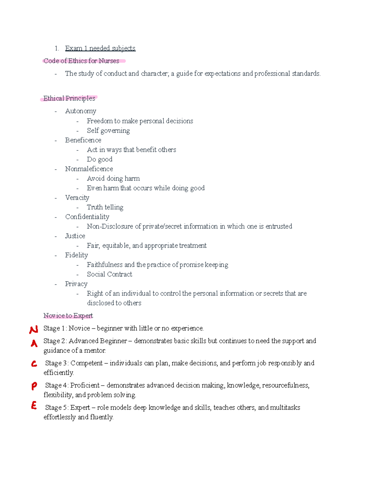 Exam 1 Study Guide: Code of Ethics & Medical Terminology - Studocu