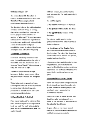 Worksheet-1-1 - Understanding the self worksheet - NAME: Course: Date submitted: Worksheet # 1 ...