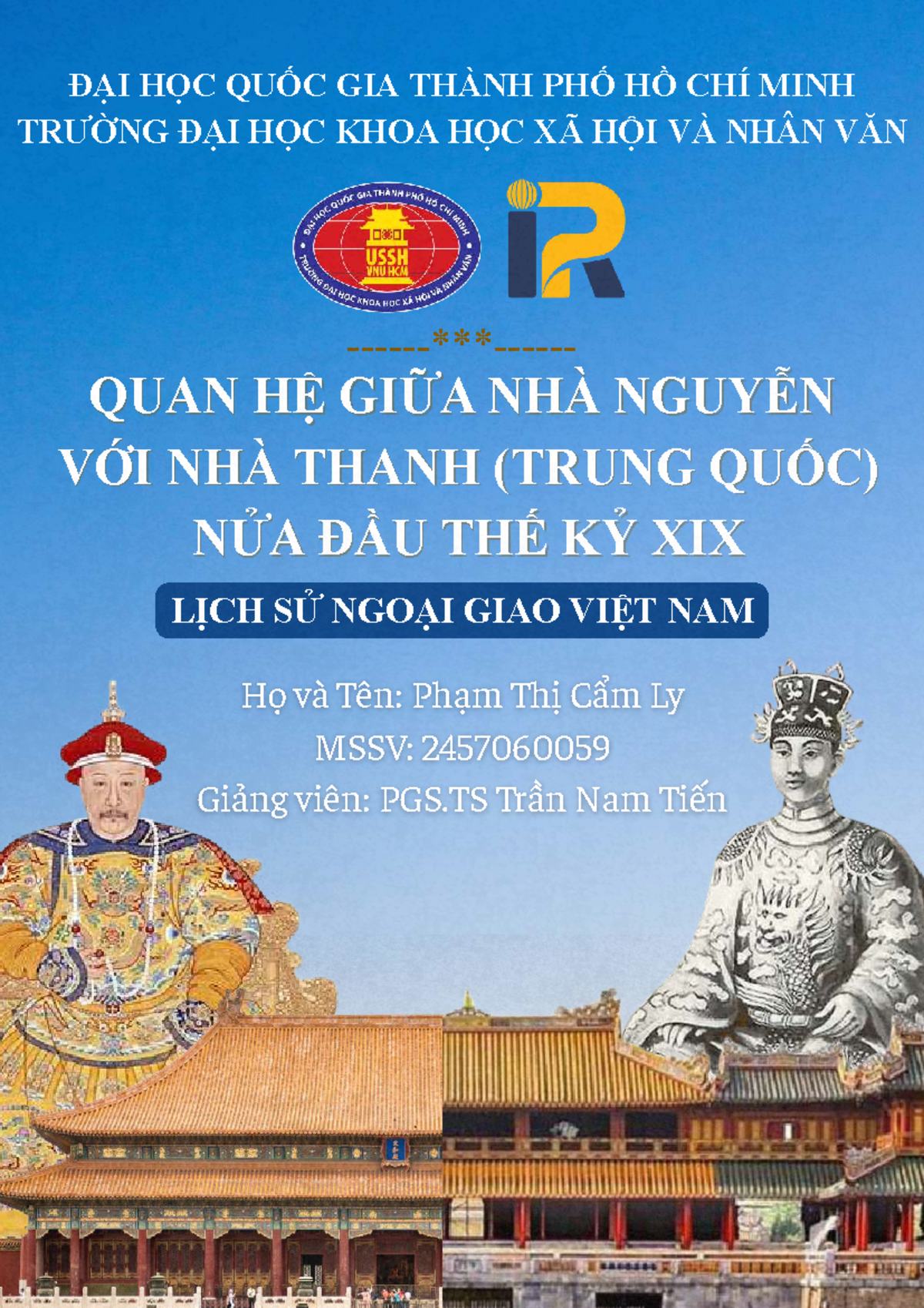 Quan Hệ Ngoại Giao Việt Nam - Trung Quốc Nửa Đầu TK XIX (LSNGVN-QHQT ...