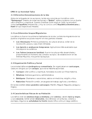 La sociedad taína: Organización y Cultura en el Caribe Precolombino ...