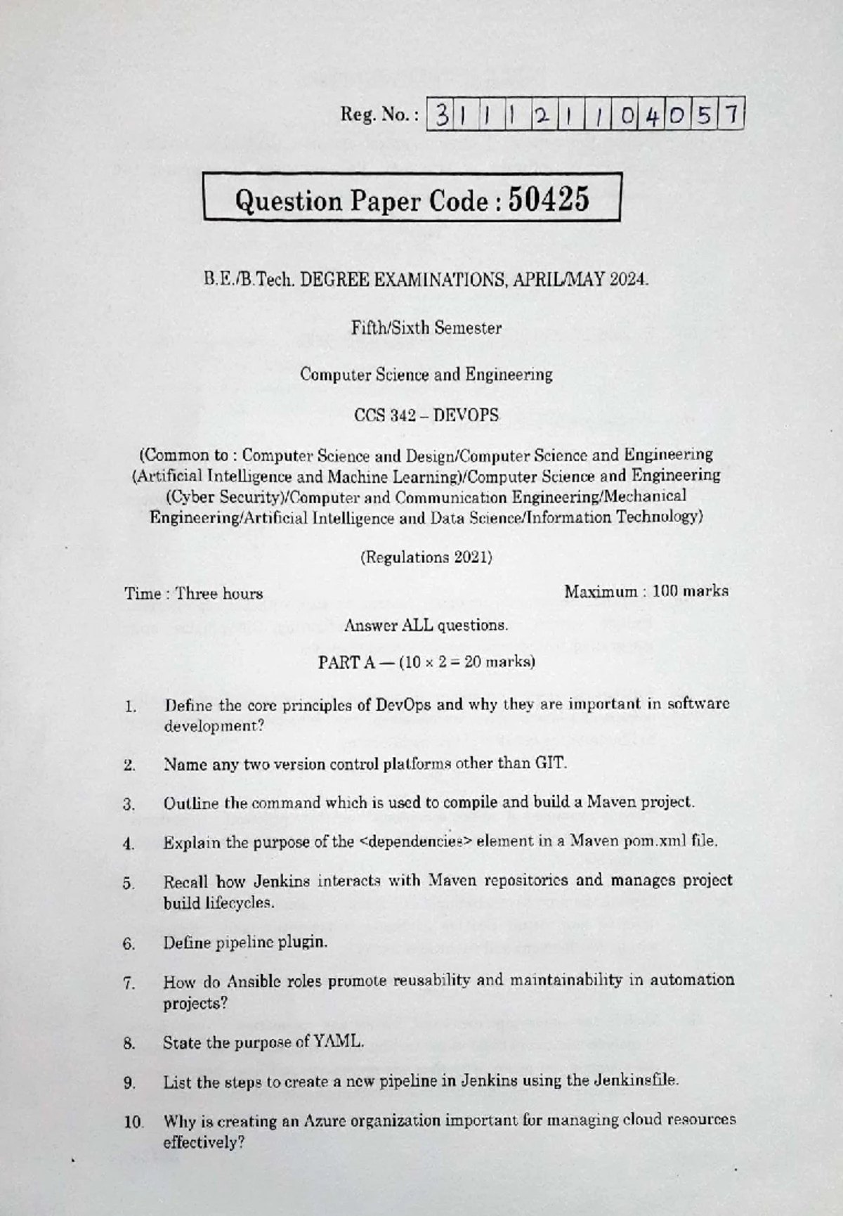 CS 3691 Final Exam Question Paper: Embedded Systems & IoT (2023) - Studocu