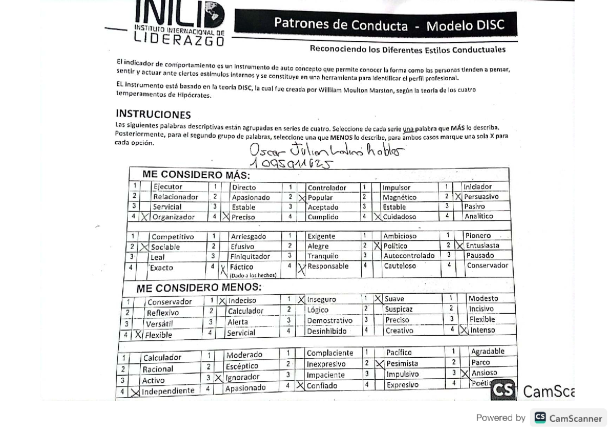Modelo DISC: Análisis de Estilos Conductuales y Liderazgo - Studocu