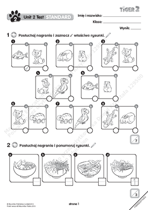 Bugs Team 3 Unit 2 PB Worksheet Plus - PHOTOCOPIABLE © Macmillan Polska ...