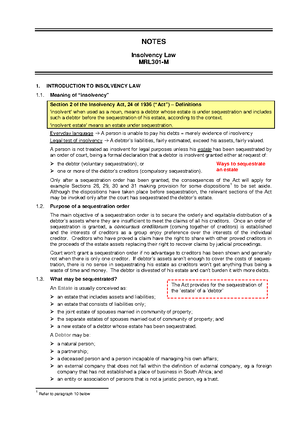 [Solved] 11 Explain the purpose of a sequestration order 5 12 A ...