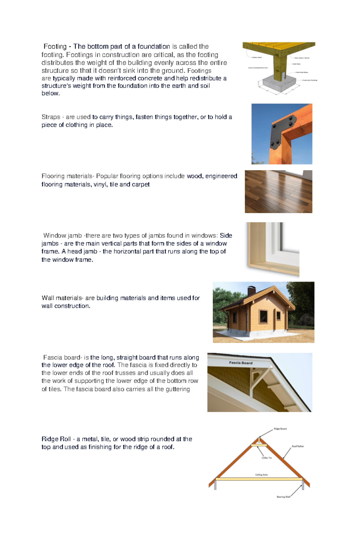 Anatomy of wooden house - Footing - The bottom part of a foundation is ...