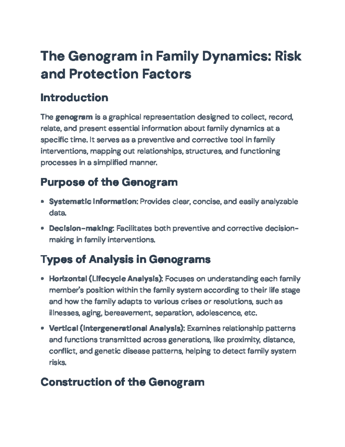 Genogram Analysis: Understanding Family Dynamics and Risk Factors - The ...