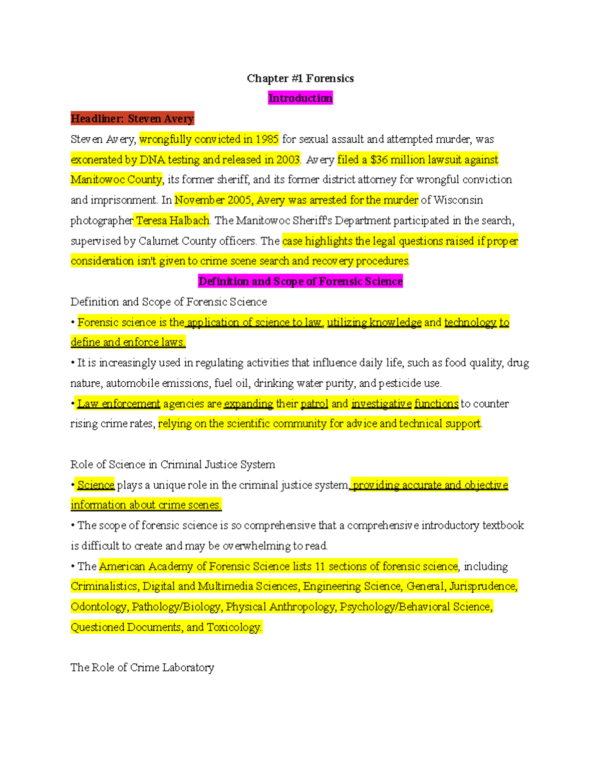 Forensic Science: Histories, Principles, and Modern Investigations (CRJ ...