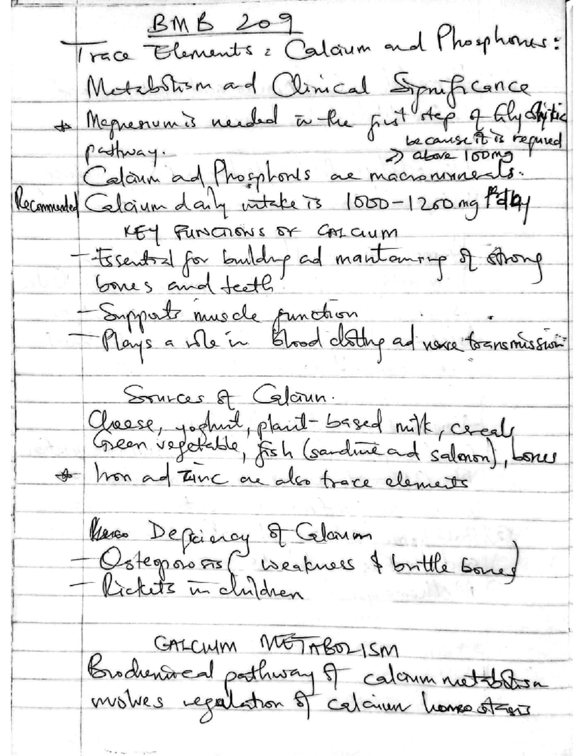 BME 209 Lecture: Calcium and Phosphorus Metabolism - Studocu