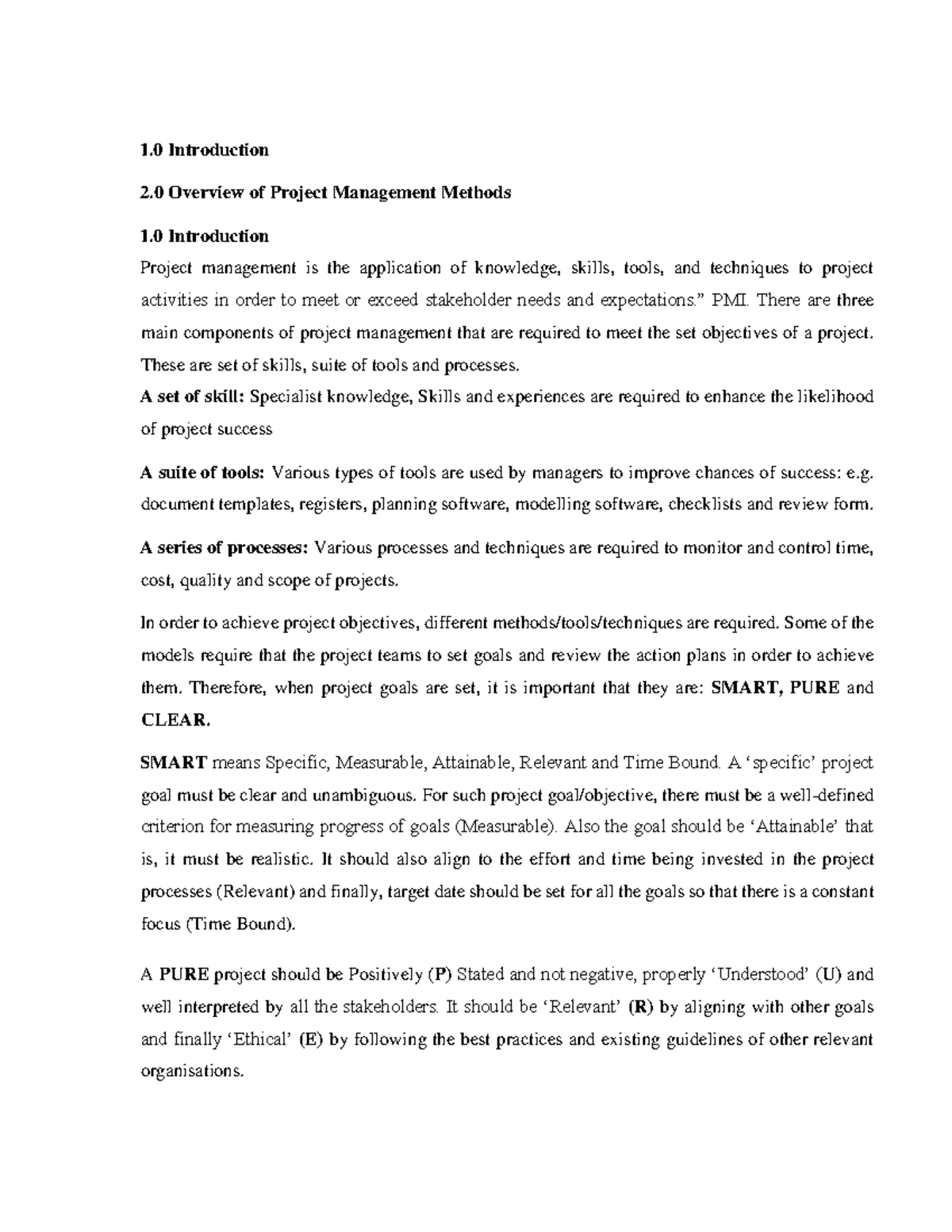 AMS 104 Project Management Methods: Overview and Techniques - Studocu