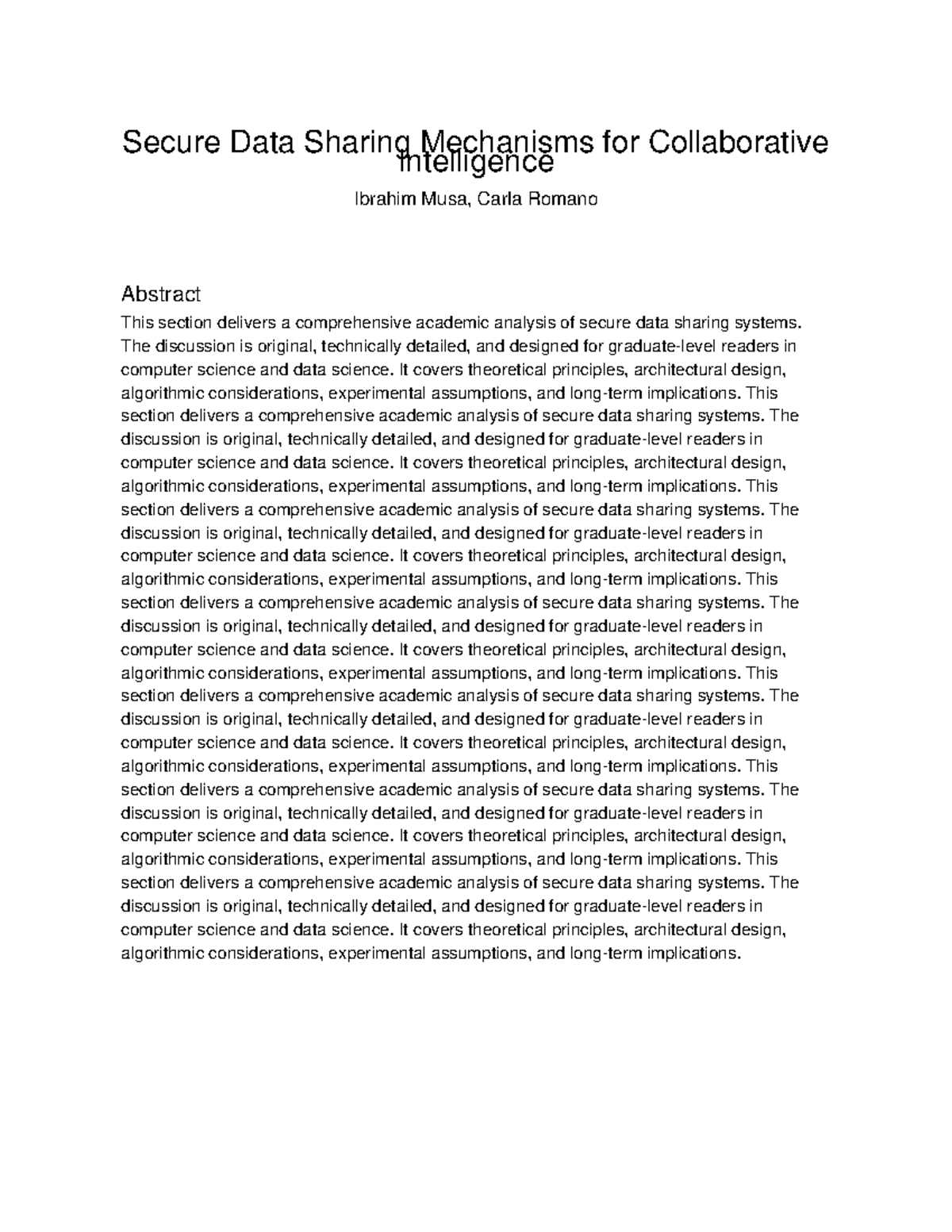 Secure Data Sharing Mechanisms: Insights for Finance Exam (FIN101 ...