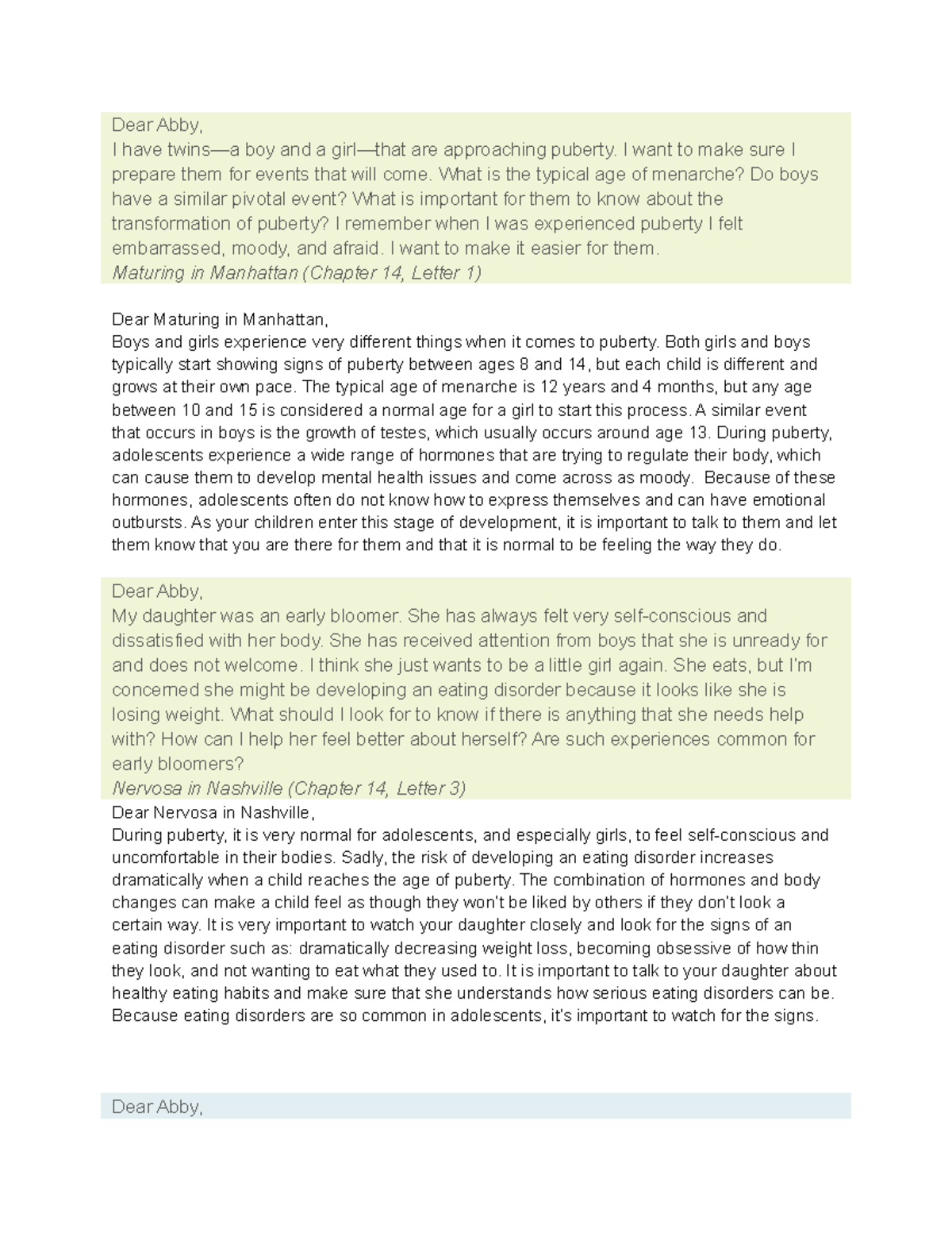 15 Dear Abby Letters - child 210 - Dear Abby, I have twins—a boy and a ...