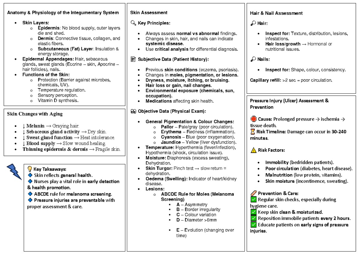 Skin Integrity Assessment and Care: Key Principles and Guidelines ...