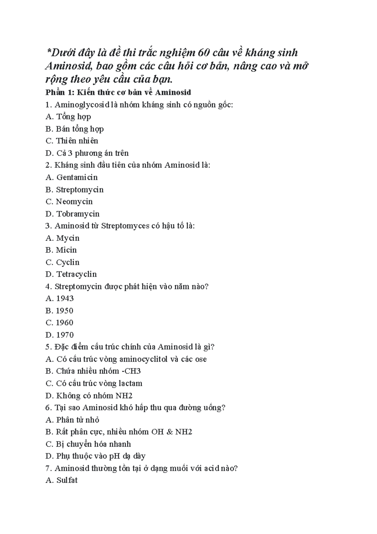 60-câu - Chúc may mắn - *Dưới đây là đề thi trắc nghiệm 60 câu về kháng ...