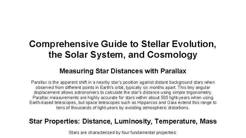 Comprehensive Study Notes on Astronomy (ASTR 101) and Cosmology - Studocu