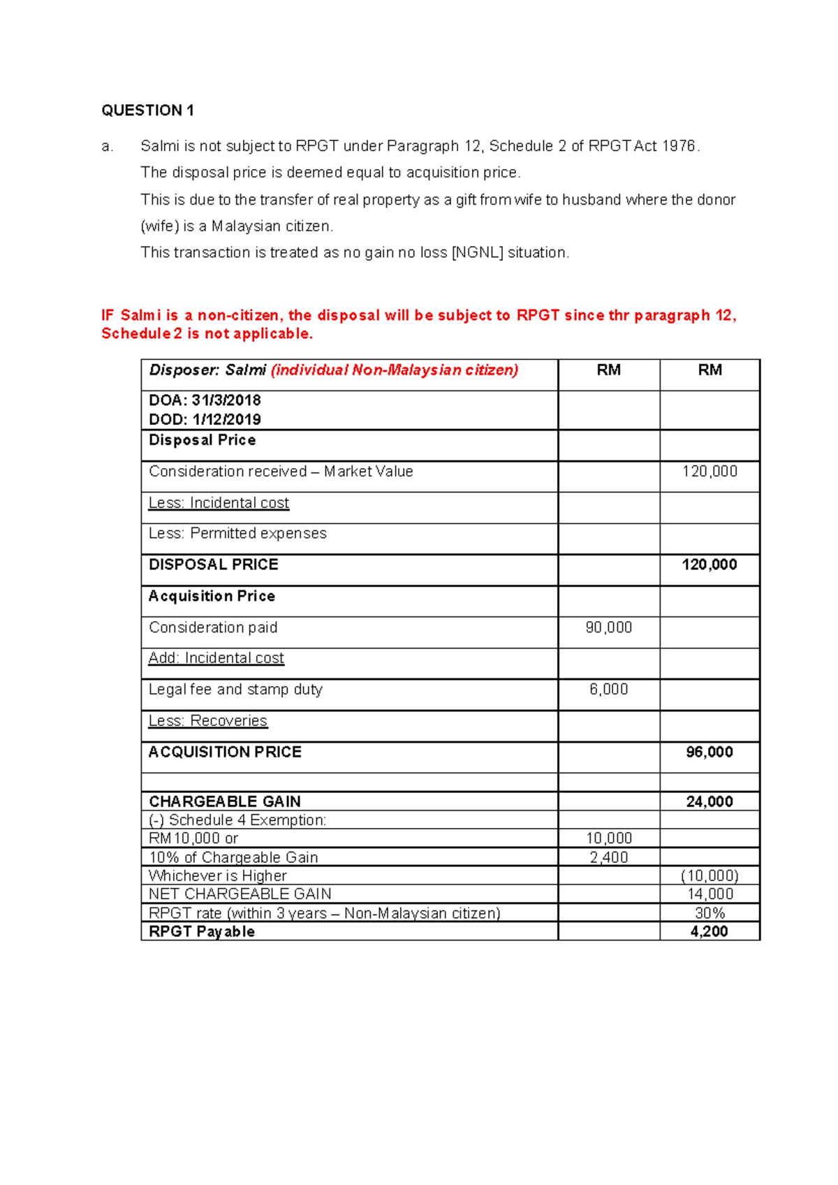 SS Sample Quiz on RPGT Tax Calculations - TAX317 Jan 2026 - Studocu