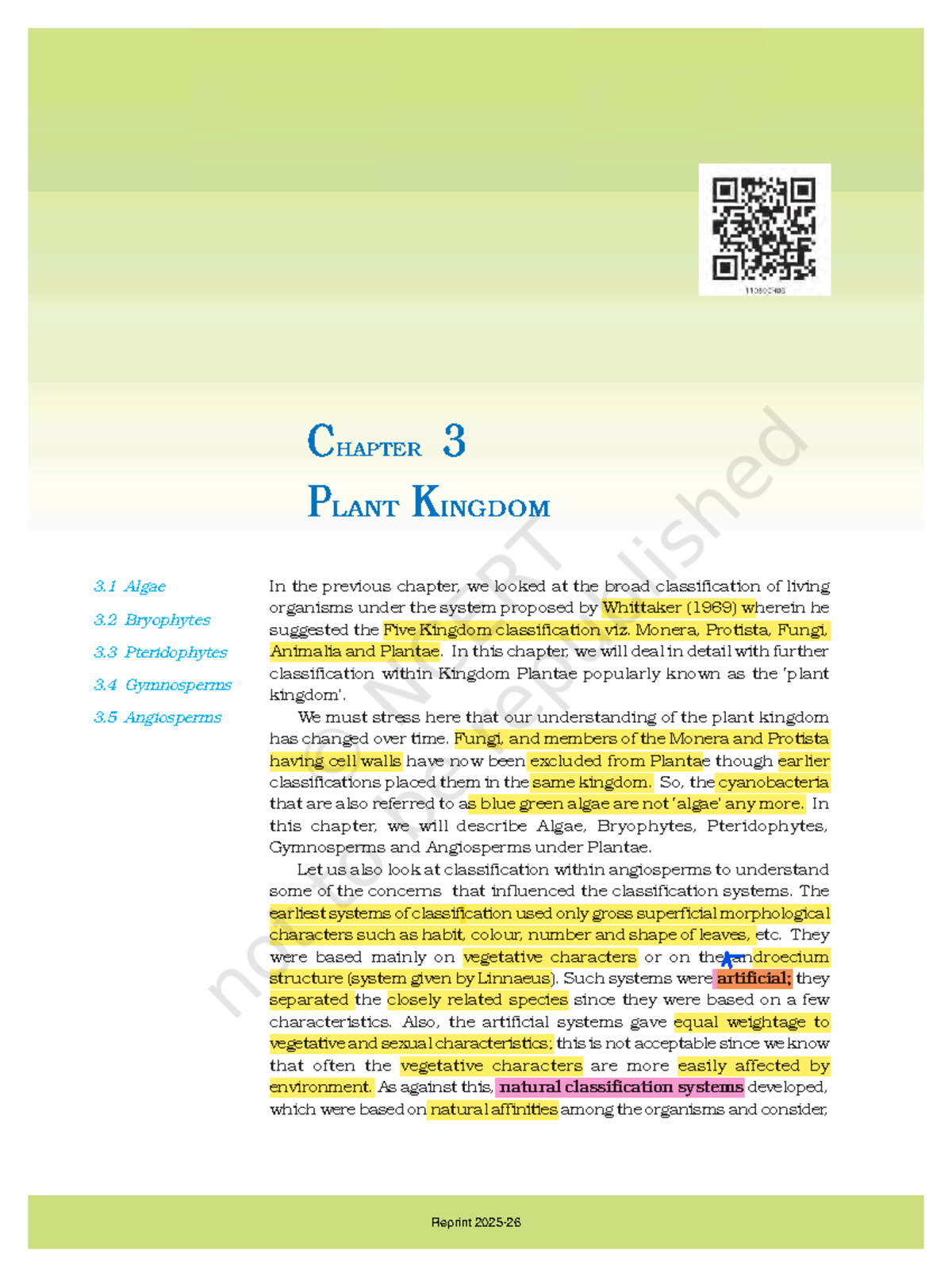 Plant Kingdom - HUIJNJ: Chapter 3 - Algae, Bryophytes, Pteridophytes ...