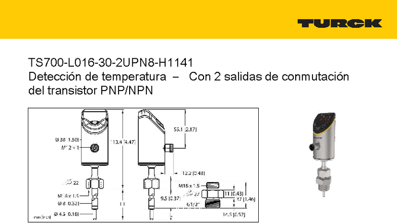 TS700: Sensor de Temperatura con Salidas de Conmutación - Studocu