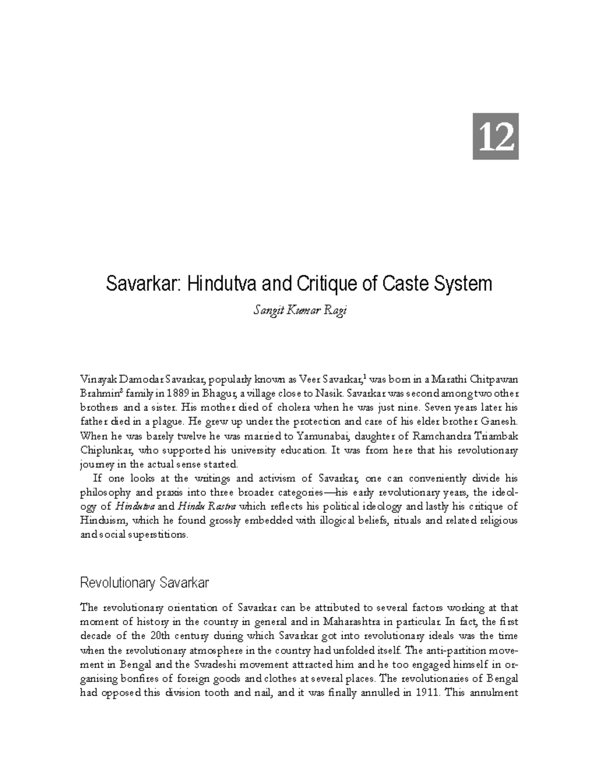 DOC 20240928 WA0032 184 194: Savarkar's Hindutva and Caste Critique ...