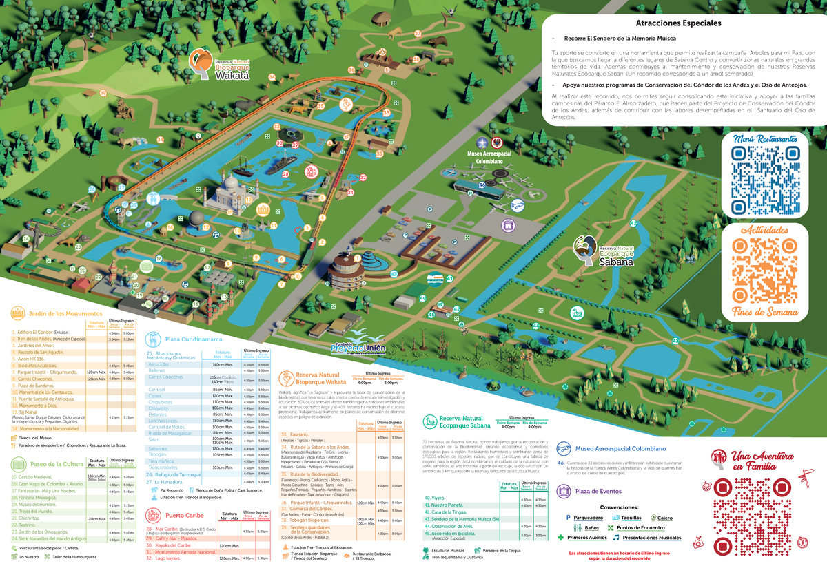 Mapa digital de Atracciones y Conservación Parque Jaime Duque - Studocu