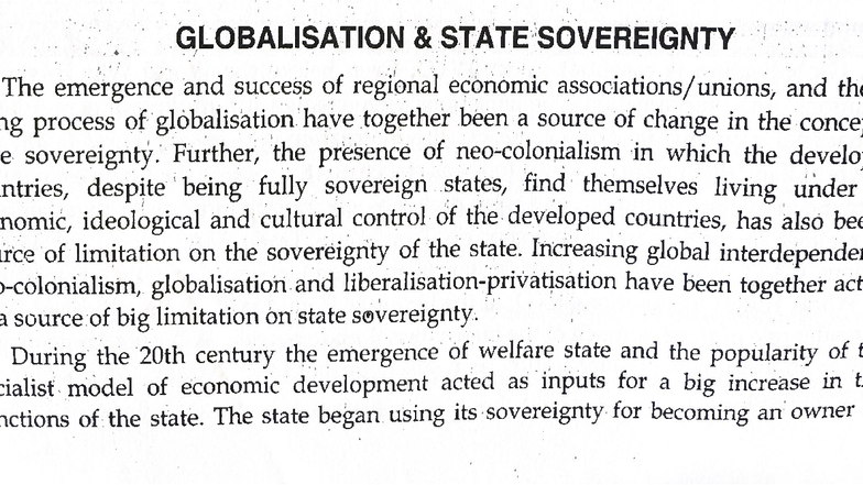 Globalization and State Sovereignty: Impacts and Limitations - Studocu