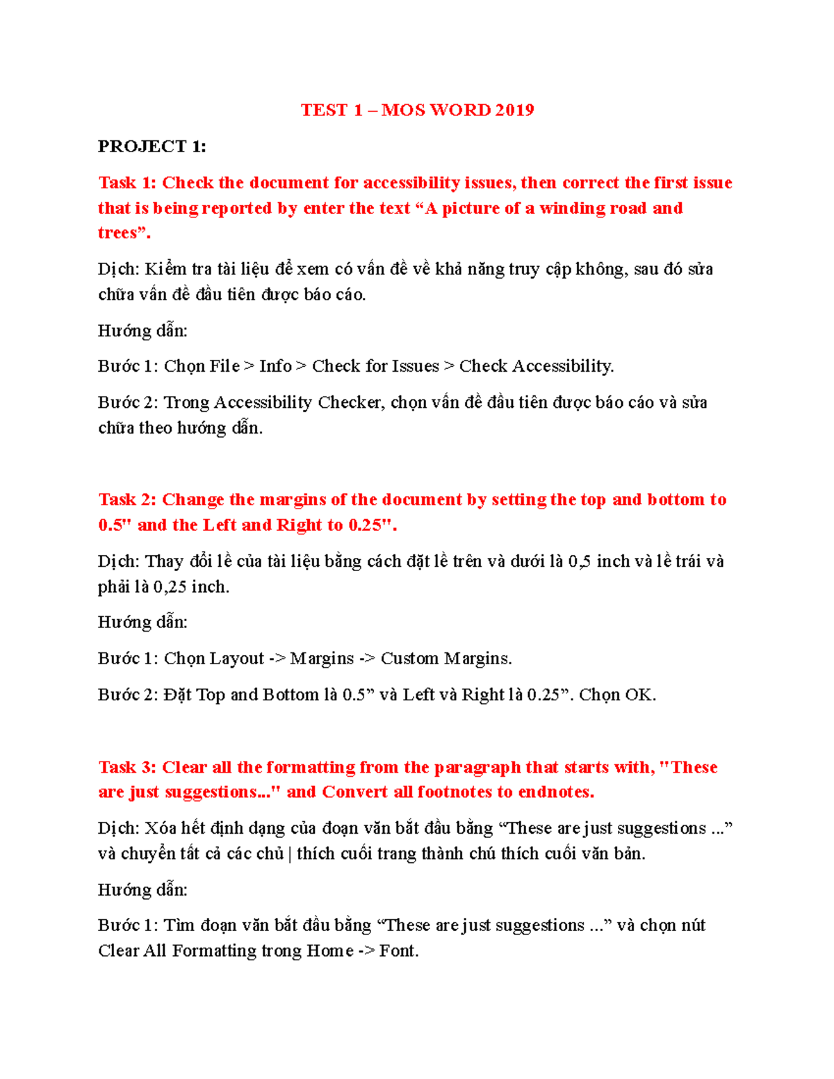 WORD-TEST-1 - MOS WORD 2019 Practice Document Tasks and Guidelines ...