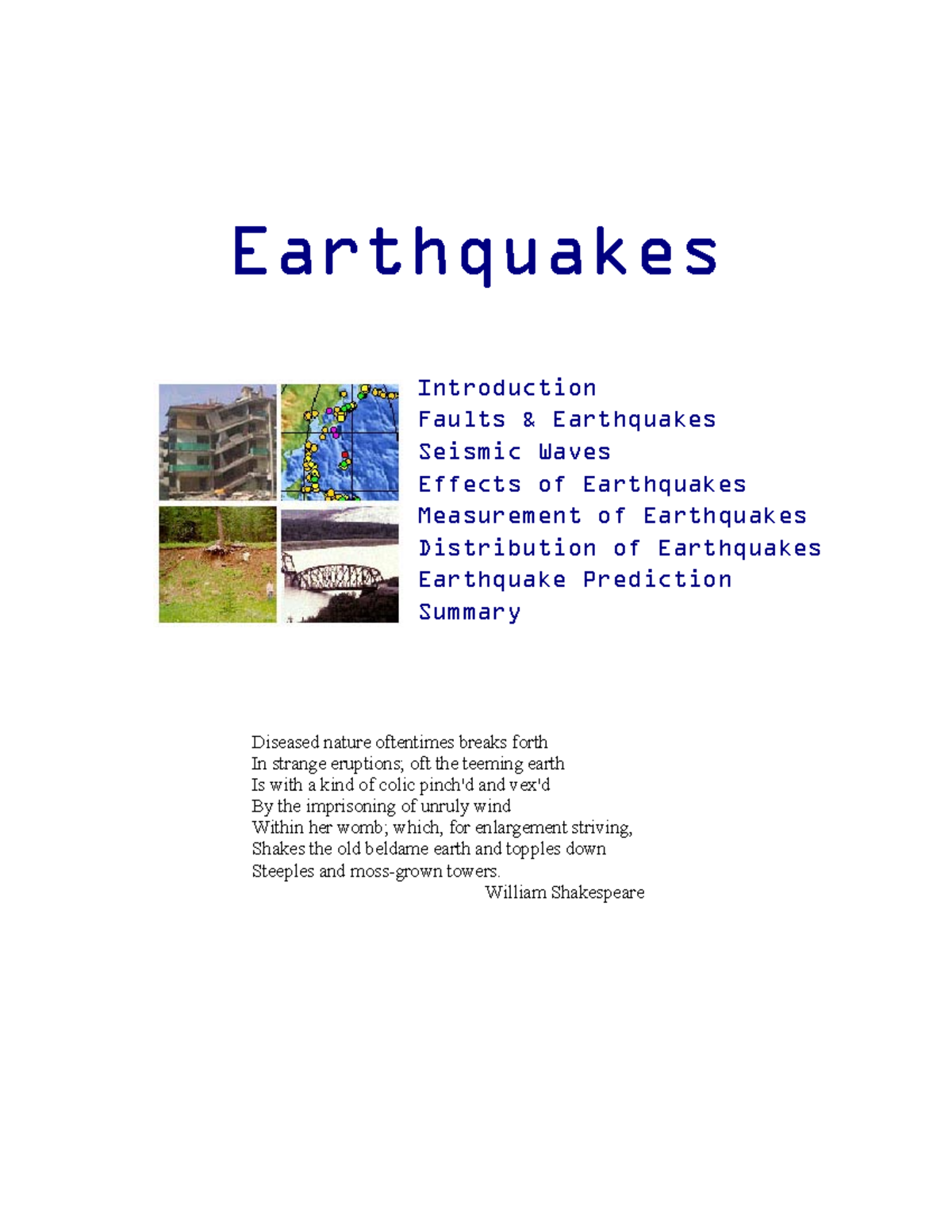 The different types of Earthquakes - Earthquakes Introduction Faults ...
