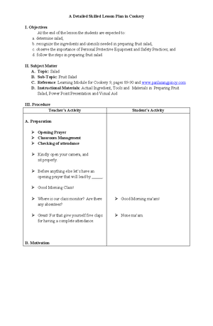 Ingredients Used for Sandwiches - Detailed Lesson Plan in Technology ...