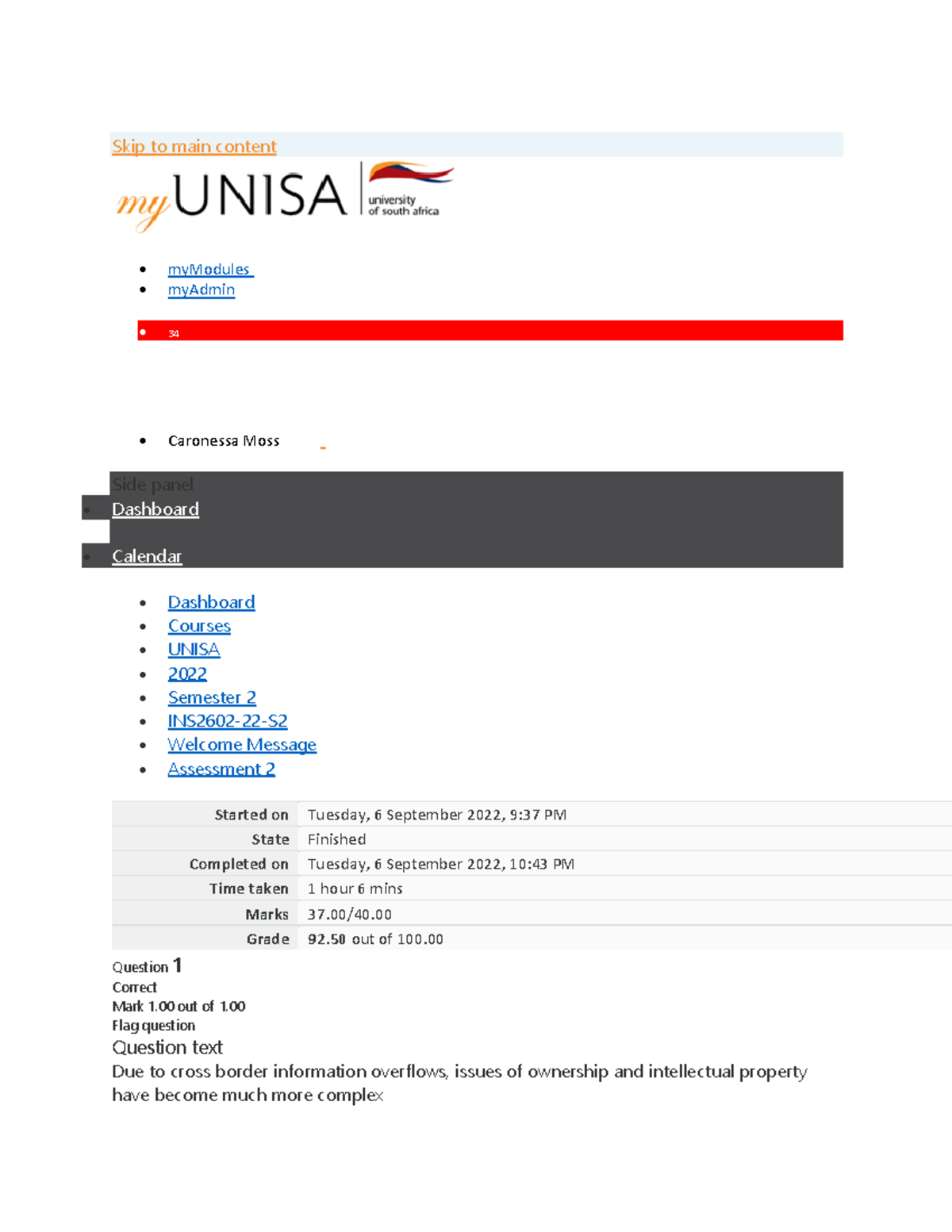 INS2602 Assignment 2 Solutions - Scored 37/40 - Studocu