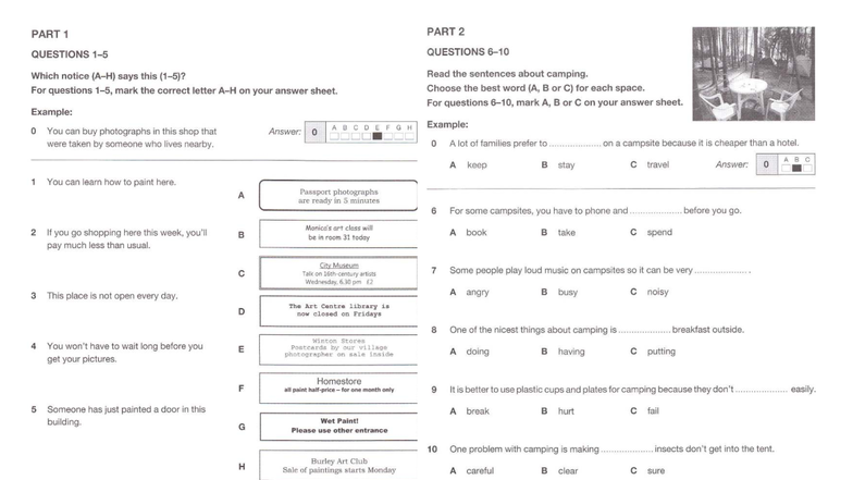 Practice 2 - Abcd: Camping and Conversation Questions - Studocu