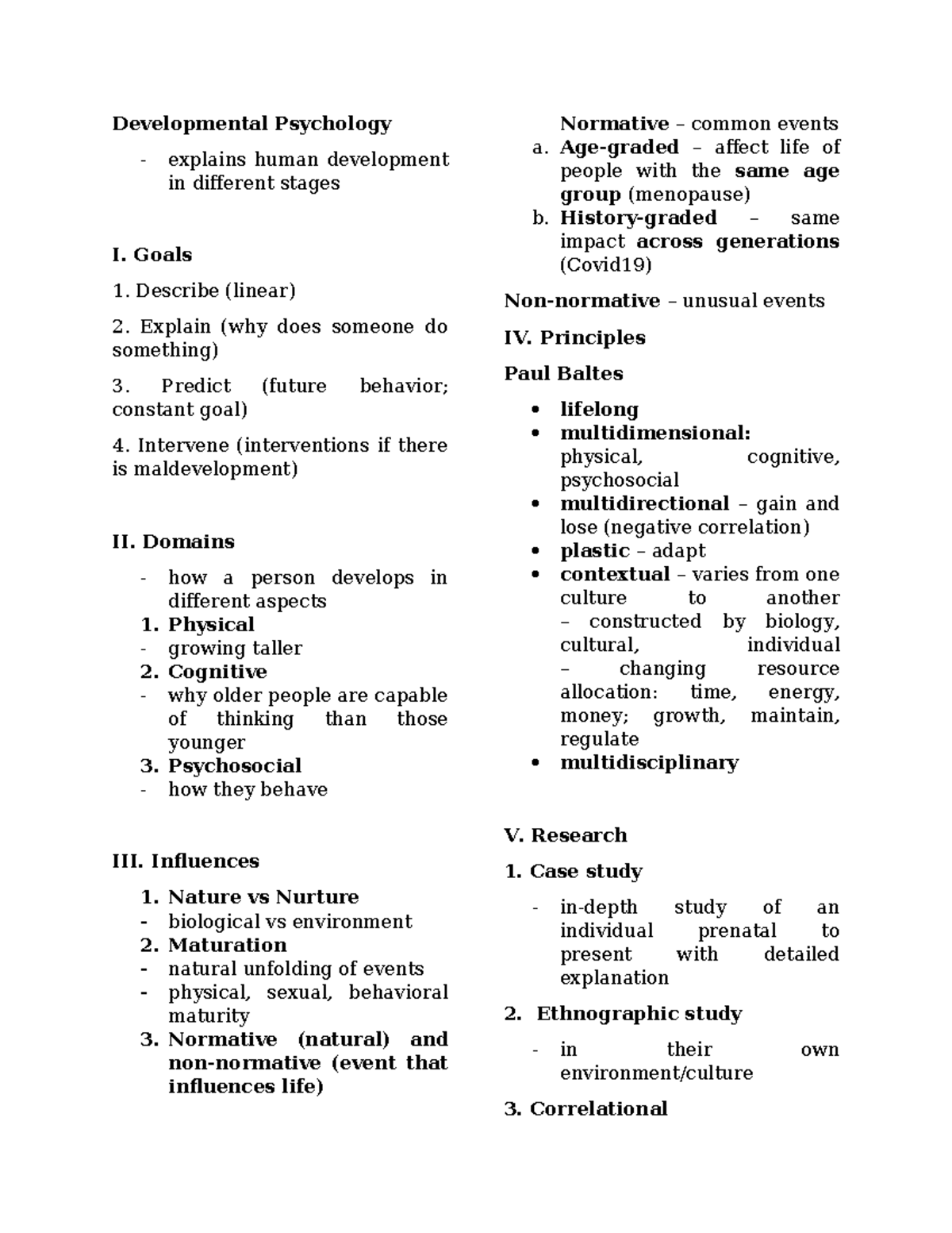 Devpsy - Lecture Notes on Human Development Across Lifespan - Studocu