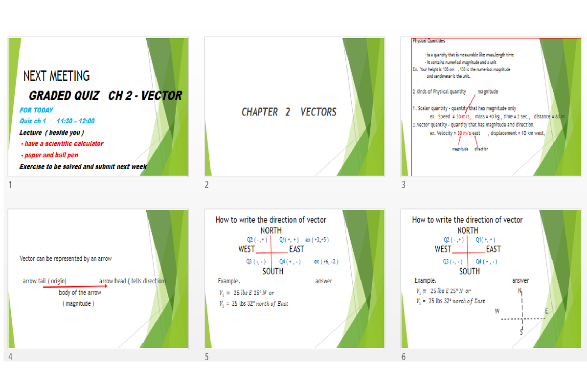 PPT- Vectors - REVIEWER - College Physics 1 - Studocu