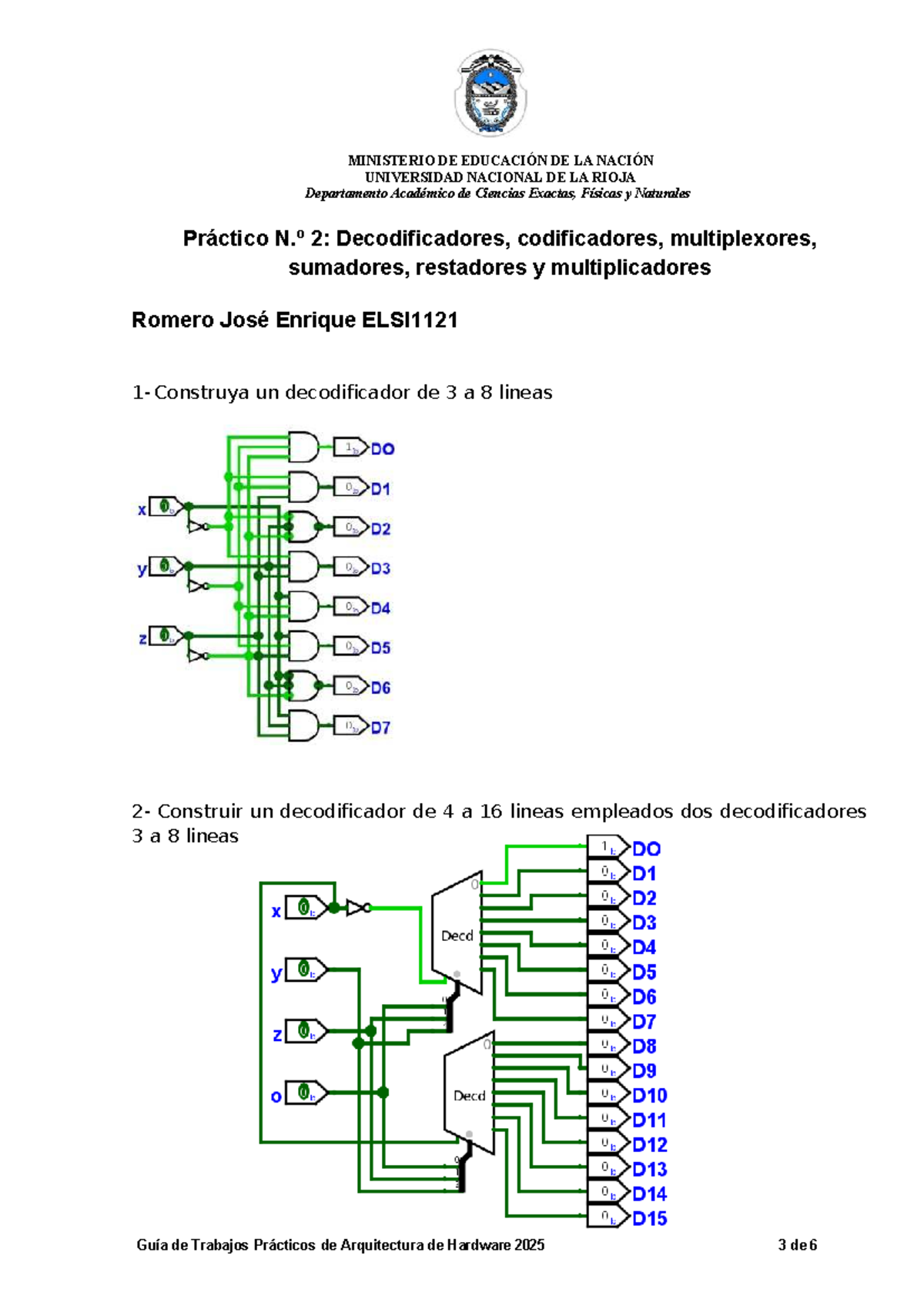 TP2: Decodificadores, Codificadores y Multiplexores - AH 2025 - Studocu