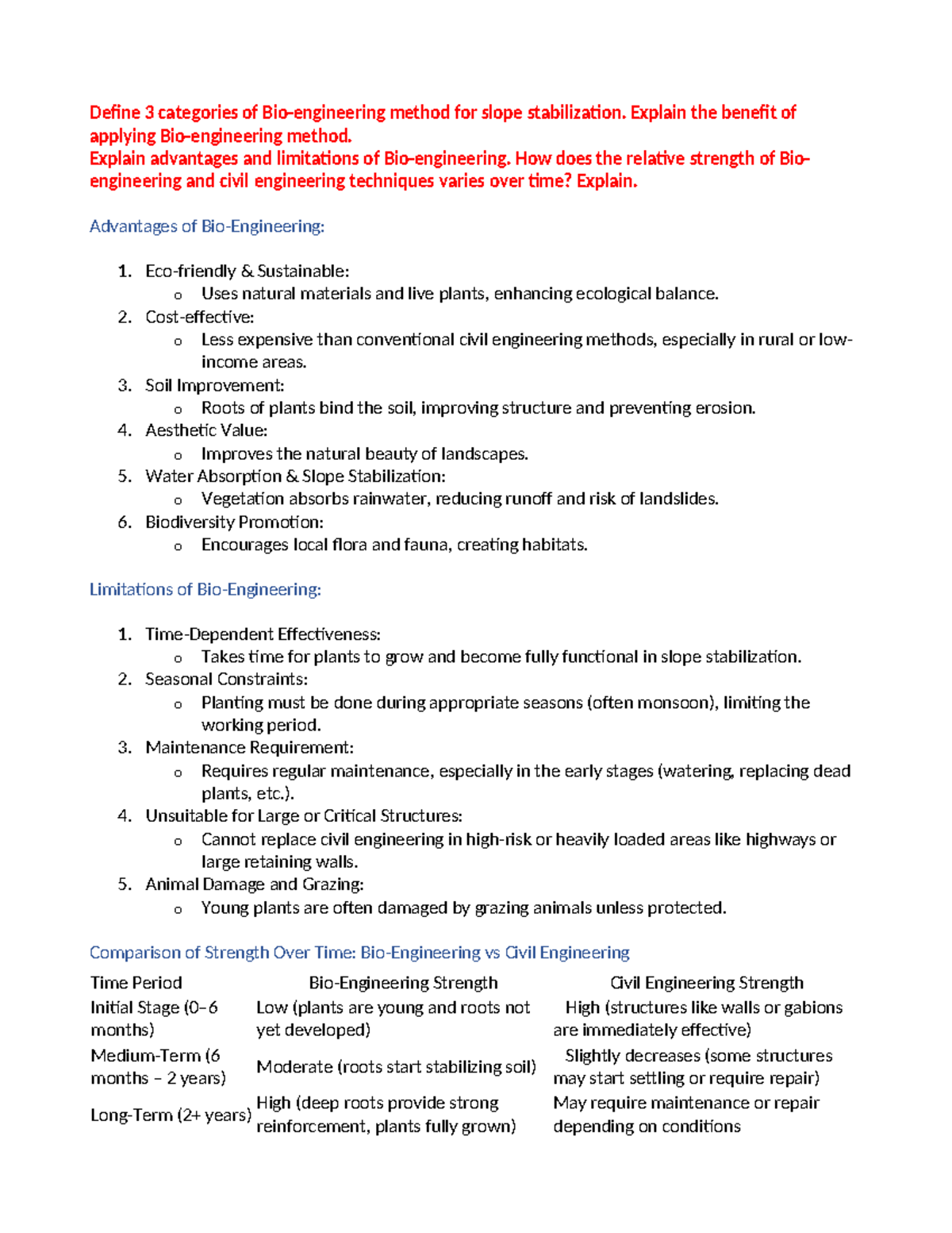 Bioengineering Techniques for Slope Stabilization: Methods & Analysis ...