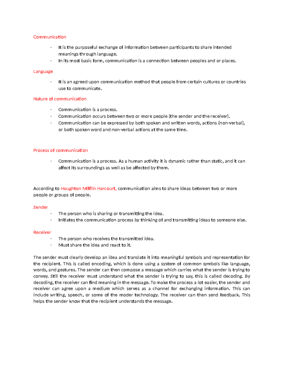 Oral Communication Review - Key Concepts and Models - Studocu
