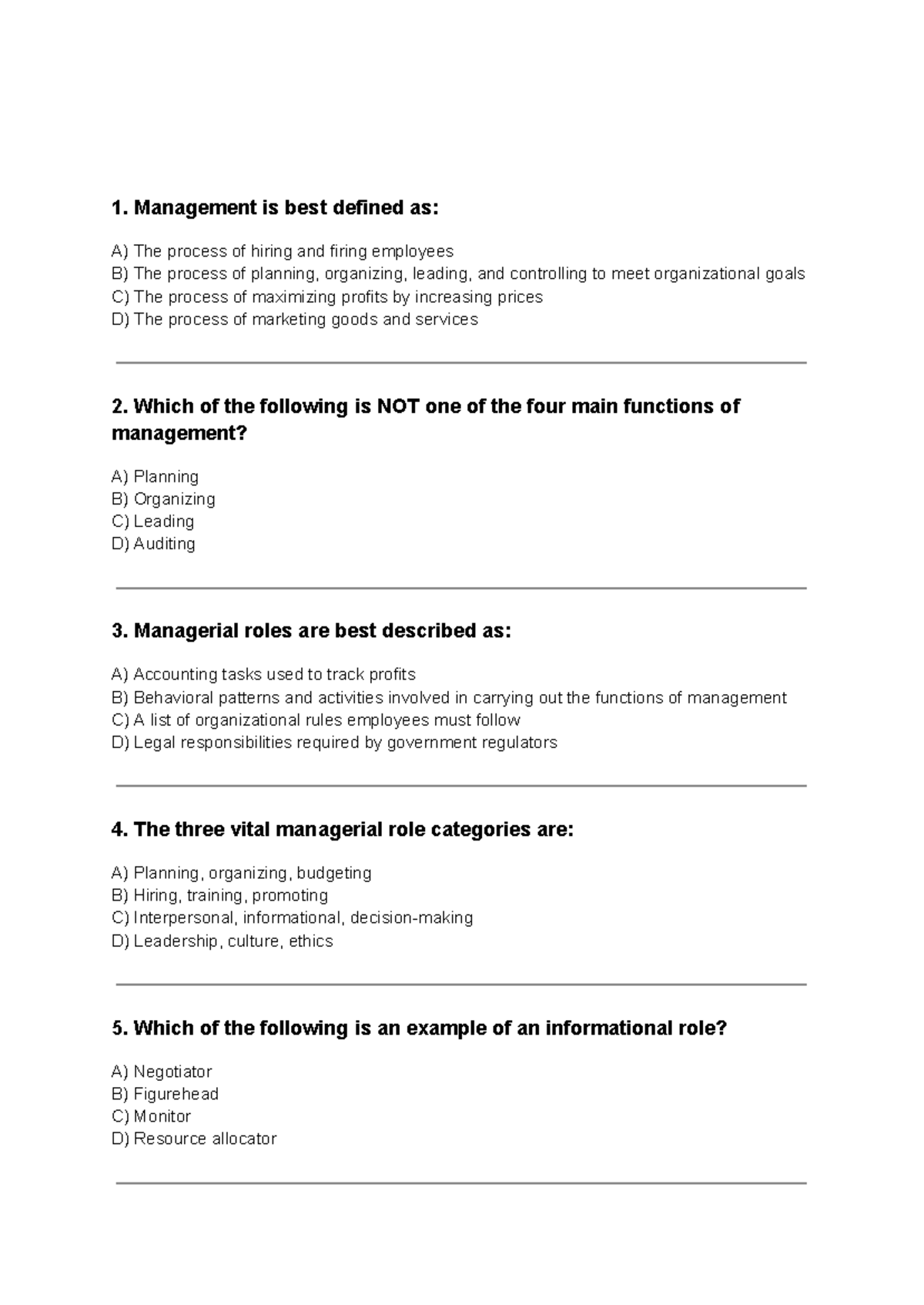 Management Concepts and Functions - Chapter 7 Notes - Studocu