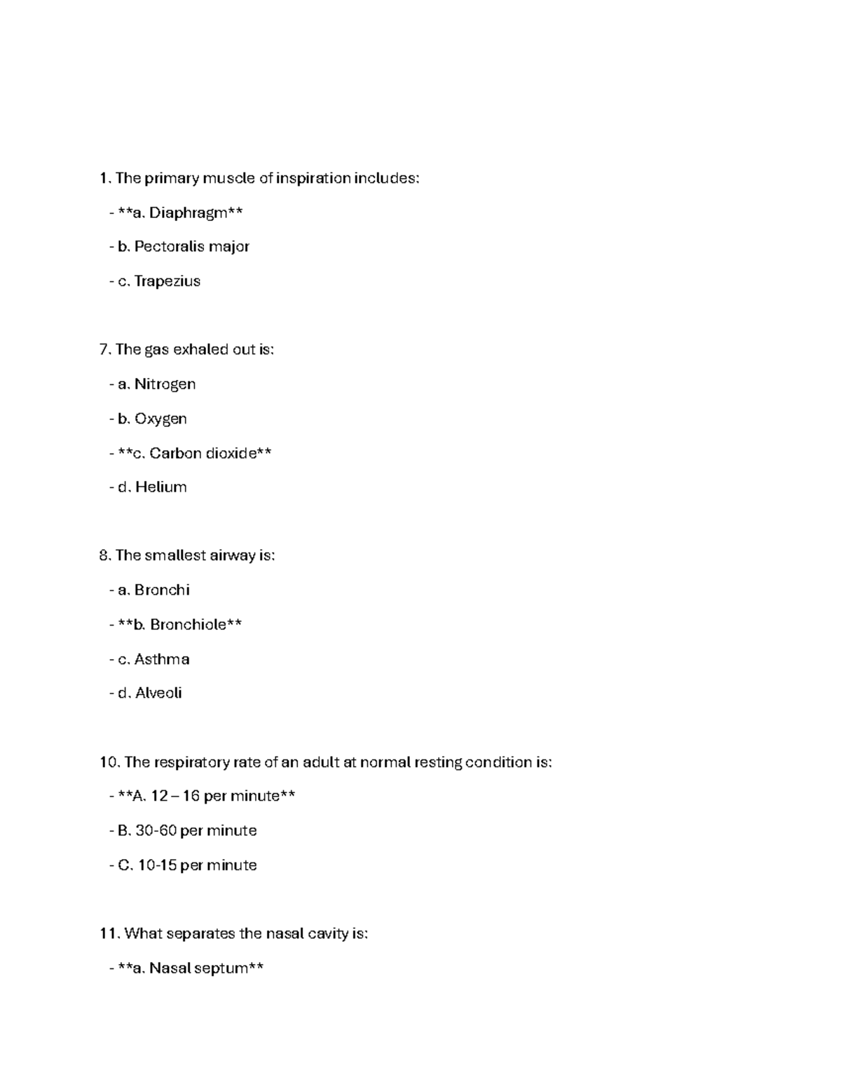 Physio 101 Final Exam - Key Practice Questions & Answers - Studocu