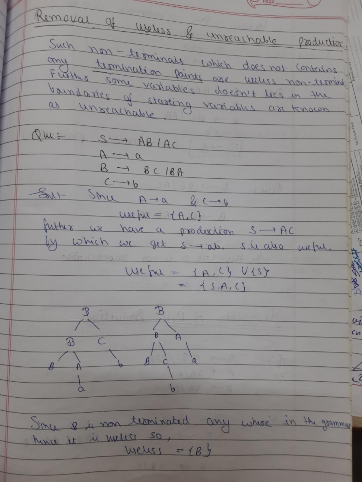 CNF, GNF and simplification of Grammar - Page Such Utngeahole Podco ohich doesnat (ontainc ...