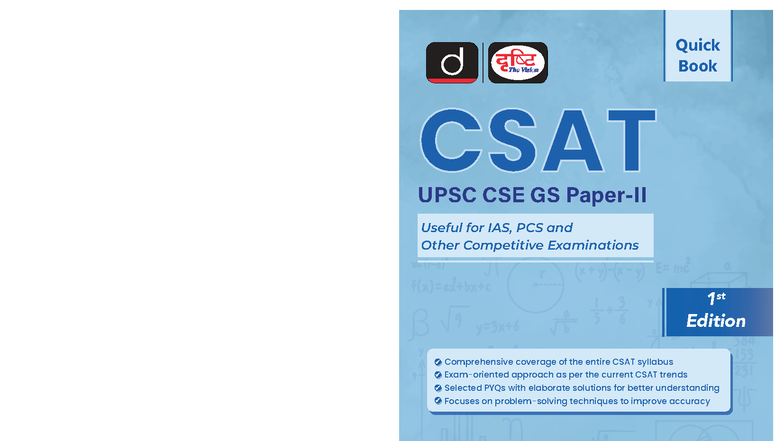 CSAT Prelims Practice Series Quick Book for UPSC CSE GS - Studocu
