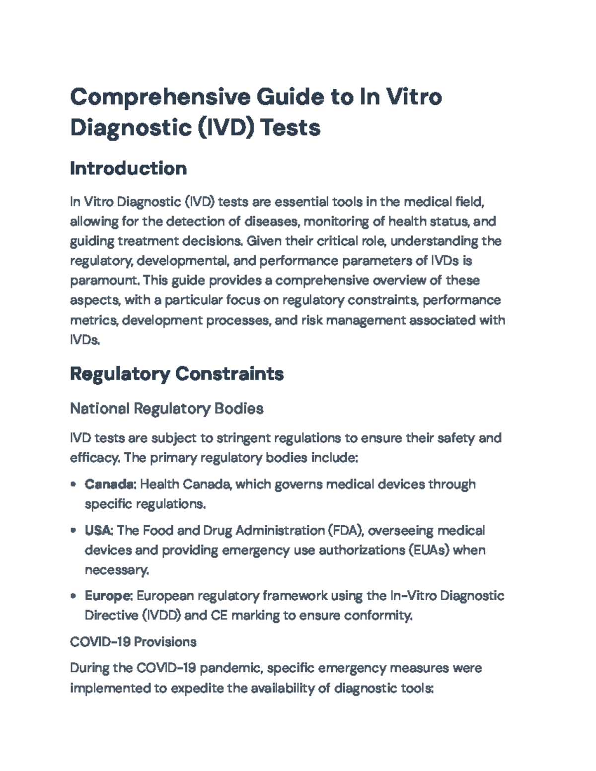 Comprehensive Overview of IVD Tests: Regulations & Development Guide ...
