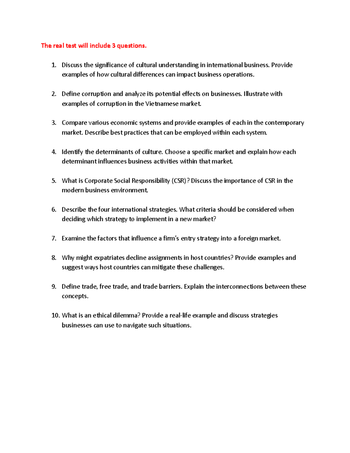 IB-Mock-Test: Cultural Understanding & Business Ethics in Global ...