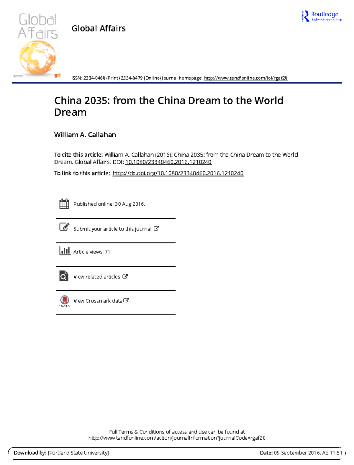 China 2035: Navigating the Transition from the China Dream to Global ...