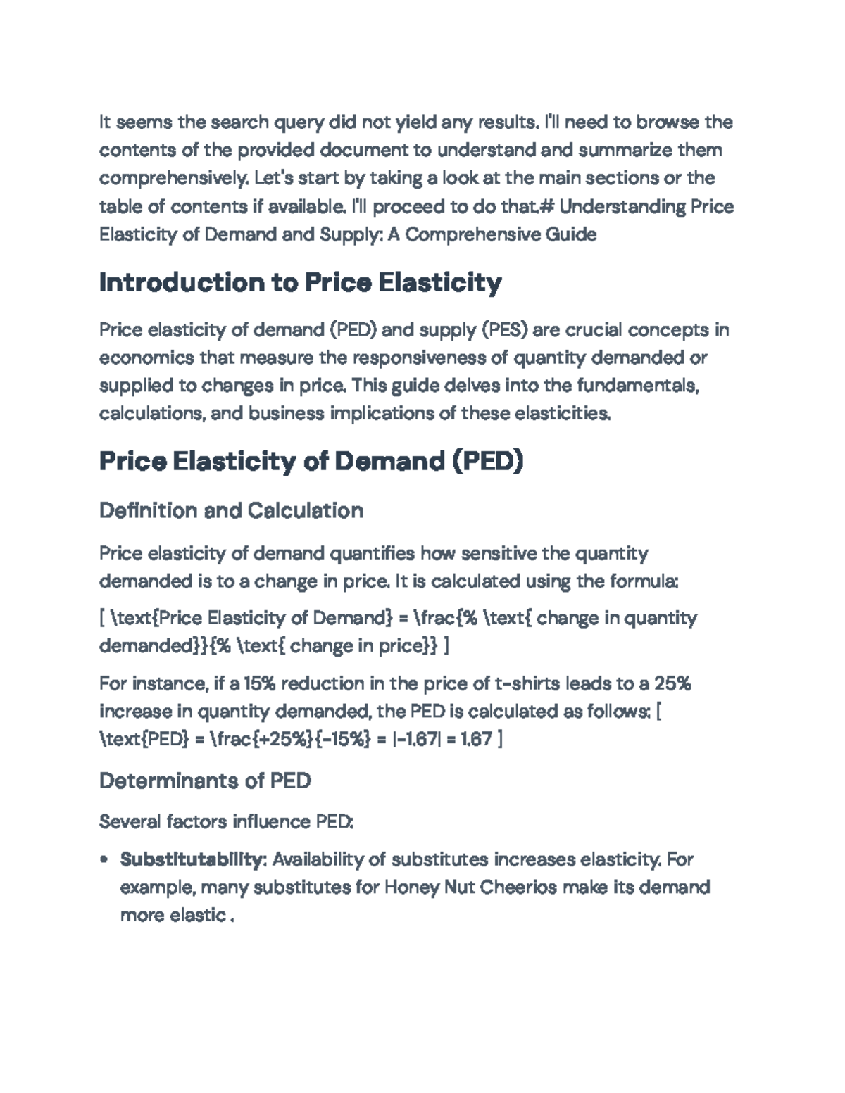 Understanding Price Elasticity of Demand and Supply: An Economic ...